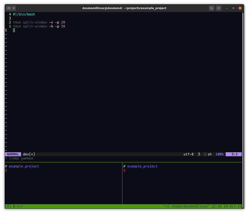 Bash Scripts For Tmux